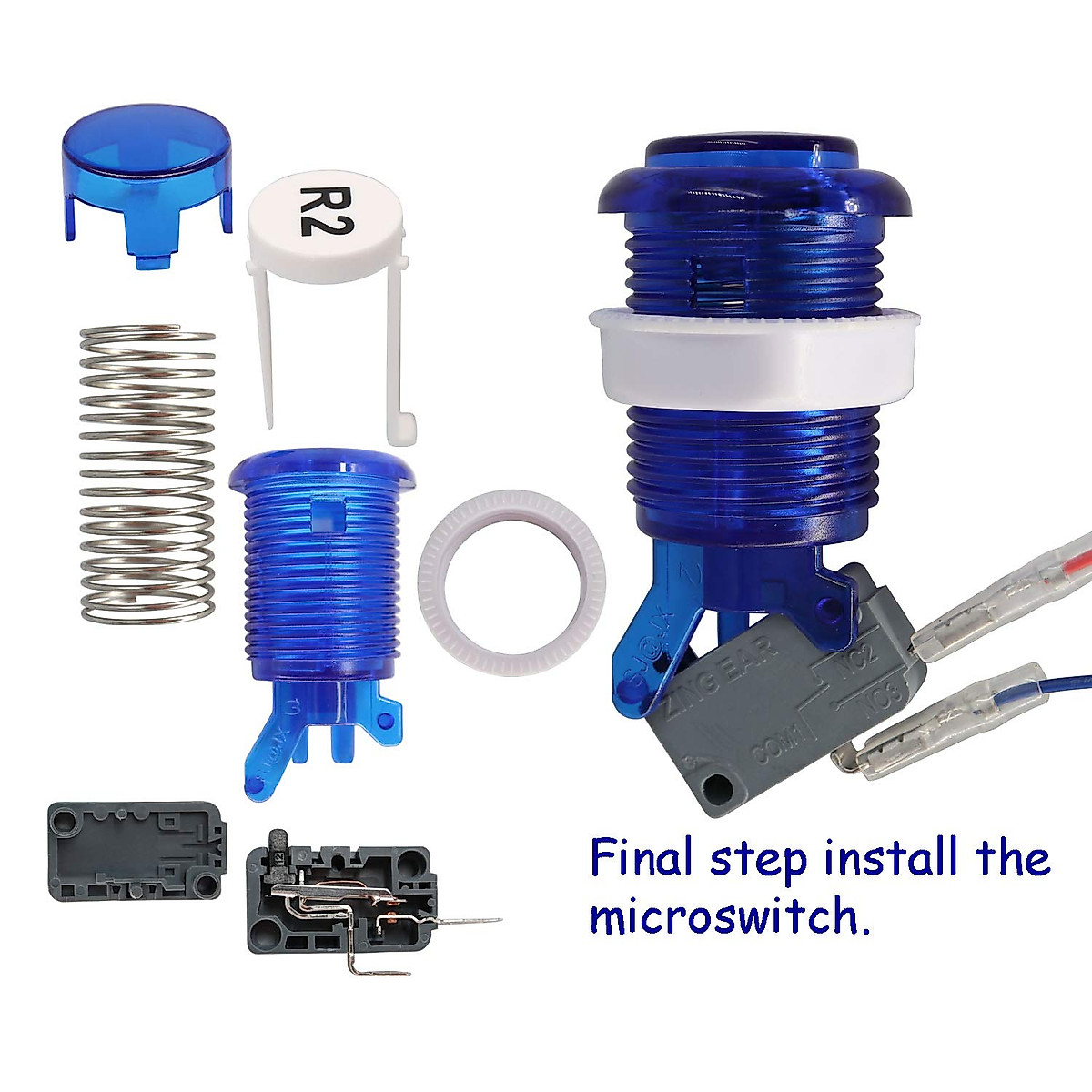 SJ@JX Arcade Game Controller DIY Kit Buttons with Logo Coin X Y Start Select 8 Way Joystick USB Encoder for PC MAME Raspberry Pi
