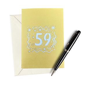 ALPHAK Happy 59th Birthday 3D Pop Up Card, Birthday 3D Greeting Card, 59th Birthday Gifts