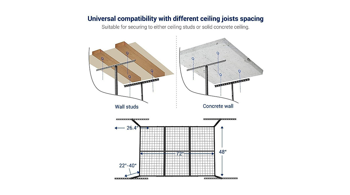 FLEXIMOUNTS 4x6 Heavy Duty Garage Ceiling Storage Rack