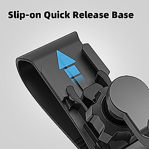SUREWO Car Sun Visor Mount, Quick Clip Sun Visor Mount with Universal Ball J Hook Compatible with GoPro Hero 12 11 10 9 8 7 6 5 Black,DJI Osmo Action 3,AKASO and More