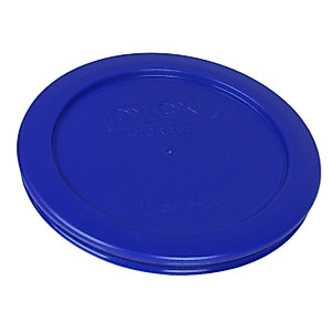 Pyrex 7200-PC 2 Cup Cadet Blue Round Plastic Food Storage Lid - 2 Pack