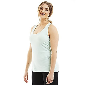 Caramel Cantina 3 Pack Cotton Racerback Tanktop (Large, Black/H.Grey/Mint)