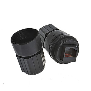 ANMBEST 5PCS M25AP2 RJ45 Waterproof Cat5/5e 8P8C Connector IP67 Ethernet LAN Cable Connector Double Head Outdoor LAN Coupler Adapter Female to Female