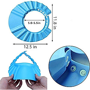 3Pack Baby Shower Cap Bath Visor for Toddlers Shampoo Cap Shower Protection Hat - Adjustable Soft Hair Washing Guard, Bath Shield Visor Hat,Eyes and Ears Head Protection for Baby, Kids, Children