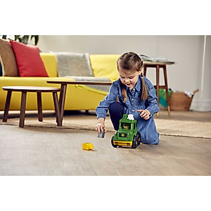 MEGA BLOKS John Deere Toddler Building Blocks Toy Set, Lil’ Tractor with 6 Pieces and Storage, 1 Figure, Green , Ages 1+ Years