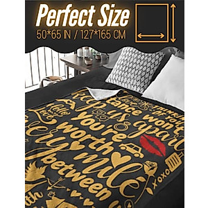 InnoBeta Long-Distance Relationship Gifts, You’re Worth Every Mile Between Us, Man Blanket for Husband, Boyfriend, Lovers, for Long Distance, Soft Throw Blanket 50"x65"