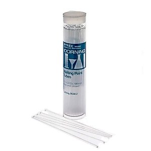 Corning 9530-3 Pyrex Capillary Melting Point Tube, One End Open, 0.2 mm Wall Thickness (Pack of 100)
