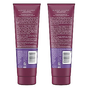 Nexxus Blonde Assure Purple Shampoo & Conditioner Color Assure 2 Pack Blonde, Bleached & Silver Hair Color Shampoo & Conditioner with Keratin Protein & Violet Pigment 8.5 fl oz