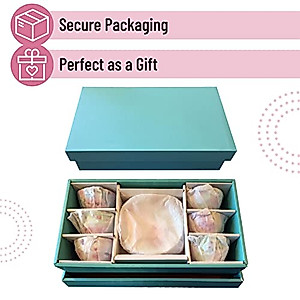 BTaT- Tea Cups, Tea Cups and Saucers Set of 6, Tea Set, Floral Tea Cups (8oz), Tea Cups and Saucers Set, Tea Set, Porcelain Tea Cups, Tea Cups for Tea Party, Rose Teacups, China Tea Cups (Bone China)