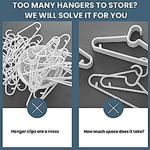3 Pack Clothes Hanger Organizer Rack, Wall Mount Clothes Rack Organizer, Foldable Hanger Holder Rack, Hanger Stacker for Laundry Room Balcony Bathrooms Rack Storage