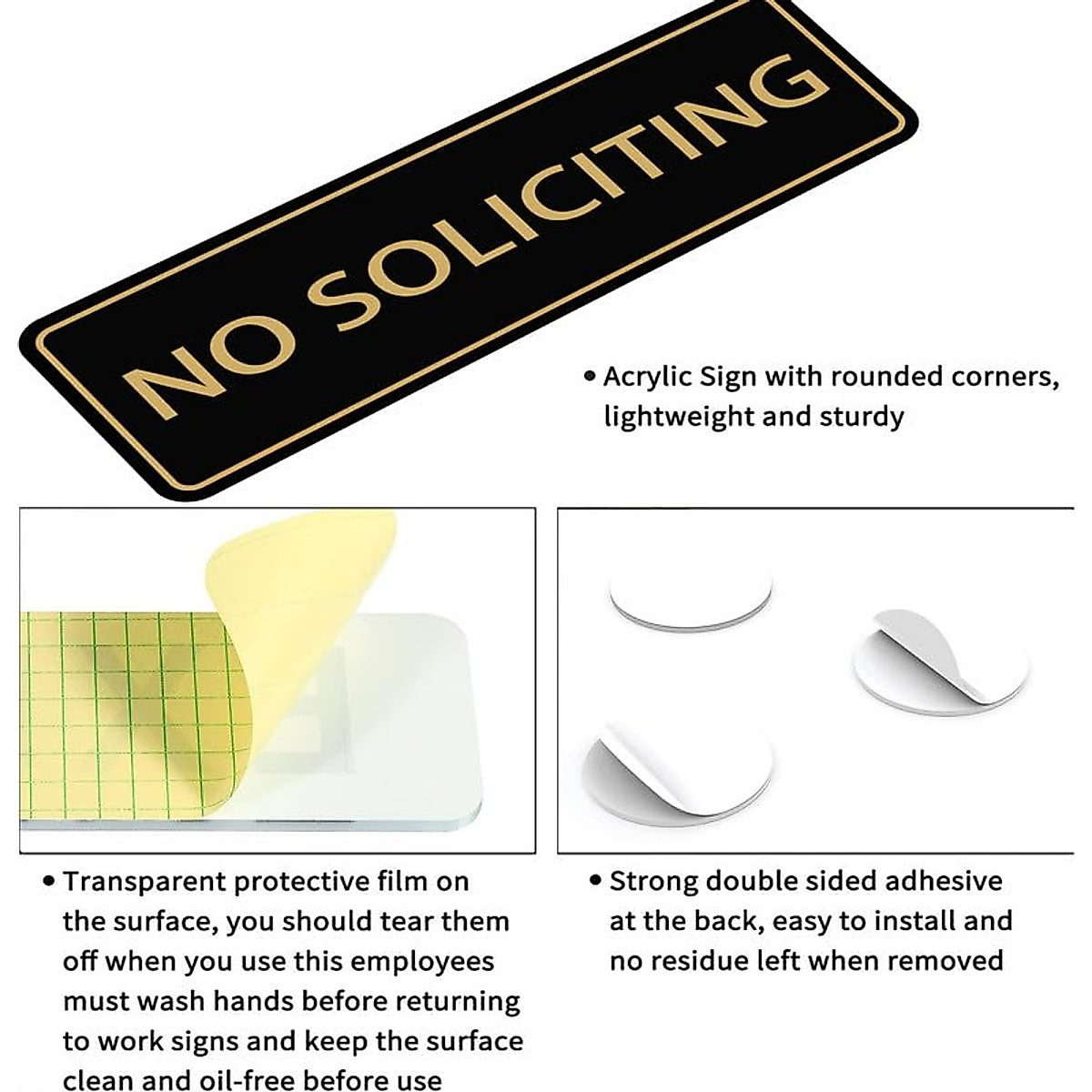 Apartment For Rent Sign For House (With Strong Adhesive Tape), 3" X 9" Premium Durable For Home & Office,Acrylic Signs For Front Door/Wall/Window, Clear And Easy To Read