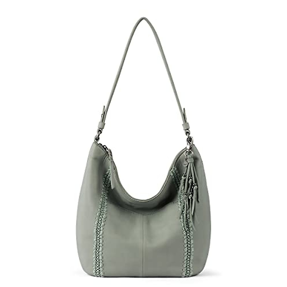 The Sak Sequoia Hobo Bag in Leather, Soft & Slouchy Silhouette, Meadow Crochet II