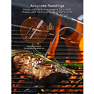 Govee Bluetooth Meat Thermometer, 230ft Range Wireless Grill Thermometer Remote Monitor with Temperature Probe Digital Grilling Thermometer with Smart Alerts for Smoker Cooking BBQ Kitchen Oven