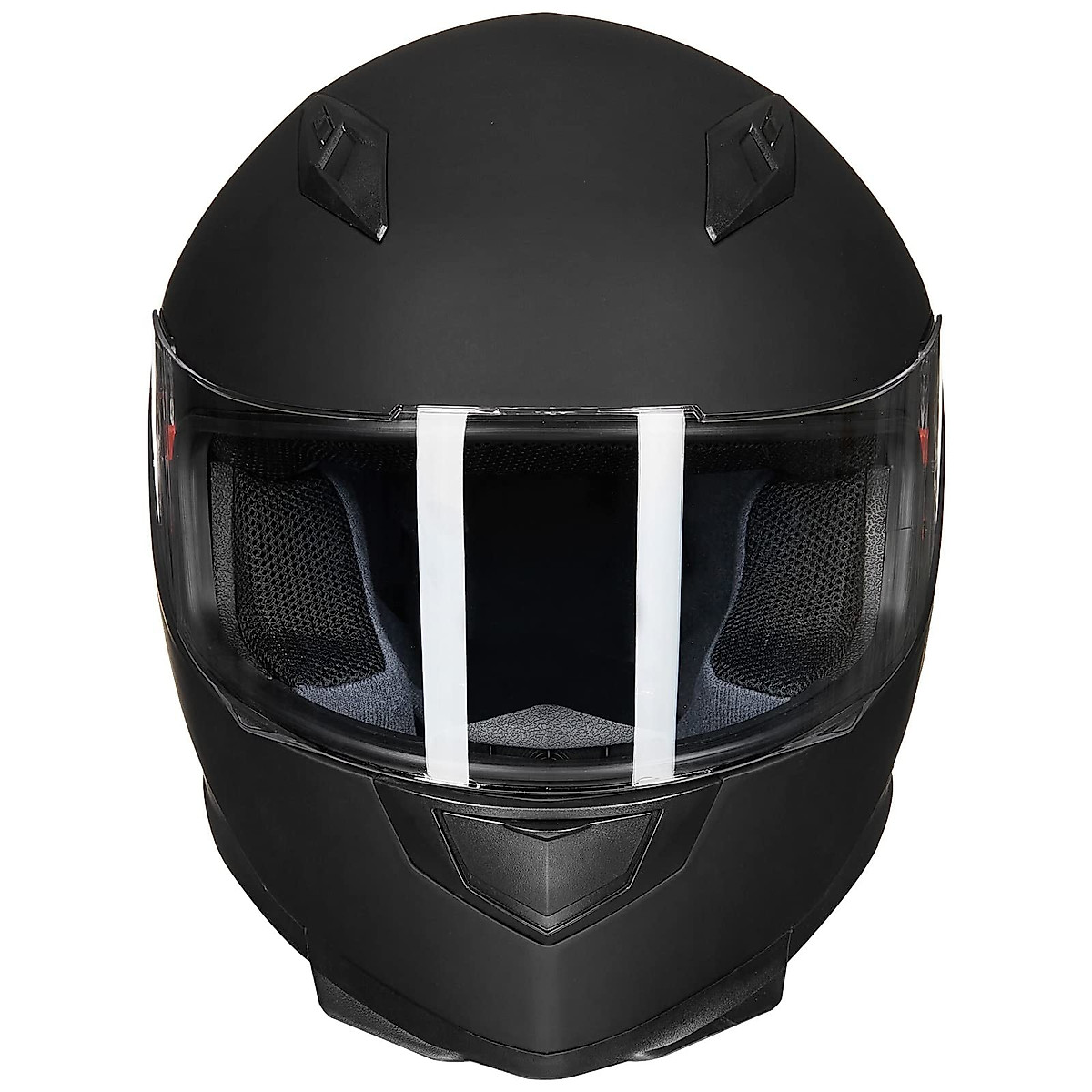 ILM Full Face Motorcycle Street Bike Helmet with Removable Winter Neck Scarf + 2 Visors DOT Model-JK313 (L, Matte Black)