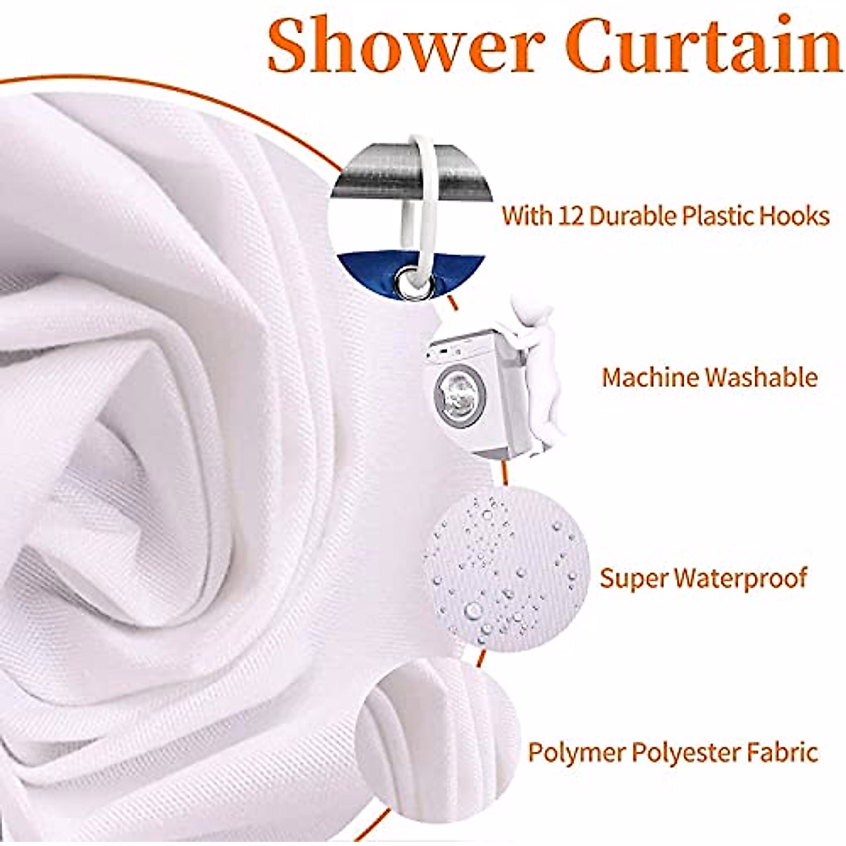 CALARVUK 4PC Merry Christmas Bathroom Sets with Shower Curtain and Rugs, Golden Christmas Bells Shower Curtain Set with Non-Slip Rugs, Toilet Lid Cover and Bath Mat, Holiday Bathroom Decoration Set