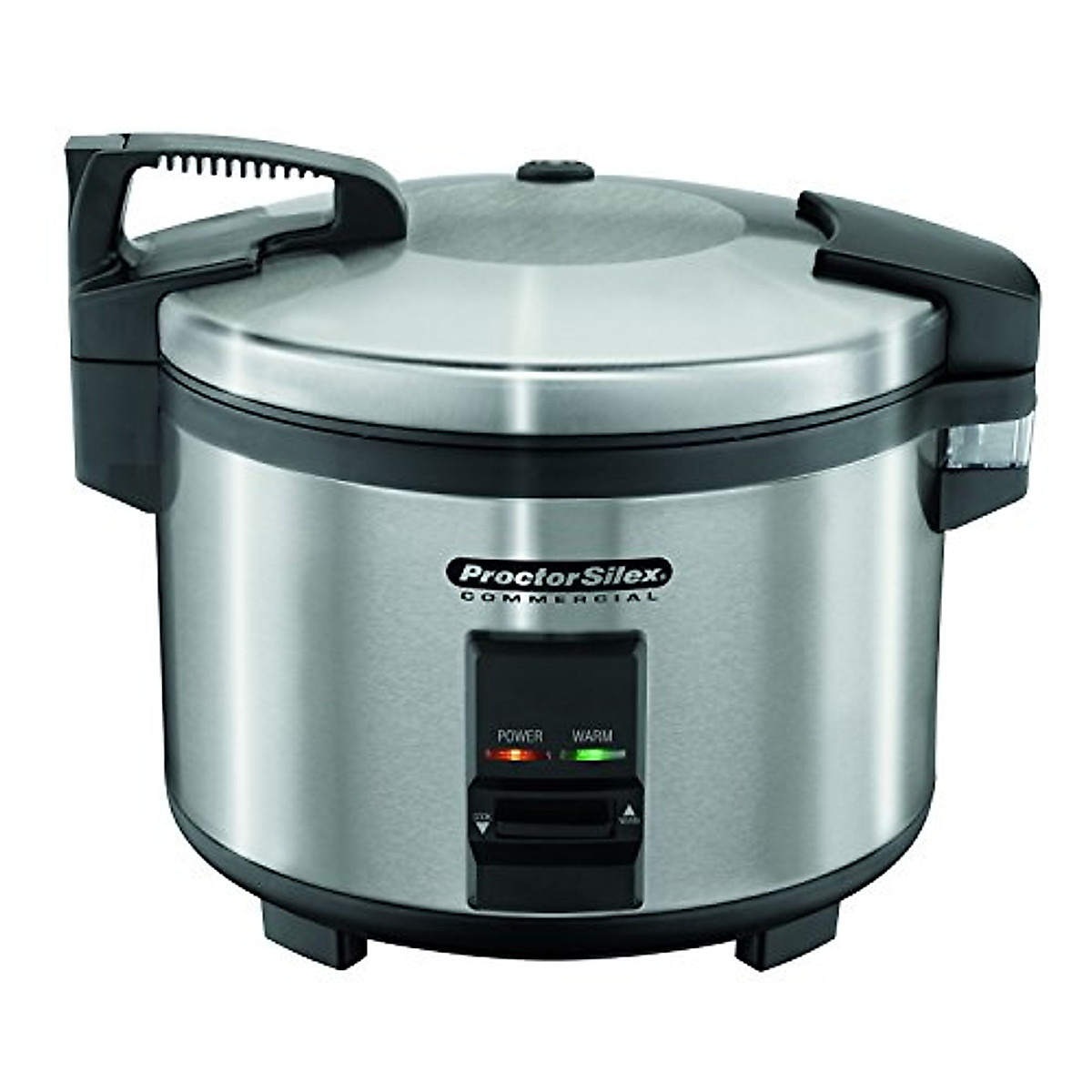 Proctor Silex Commercial 37540 Rice Cooker/Warmer, 40 Cups Cooked Rice, Non-Stick Pot, Hinged Lid, Stainless Steel Housing