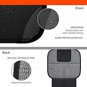 Luckybay Car Seat Protector, 1 Pack Kids Seats Protector XL Size with Thickest Padding and Non-Slip Backing, 2 Mesh Pockets, Durable, Waterproof 600D Fabric, PVC Leather for Baby, Kids, Pet (1 Pack..)