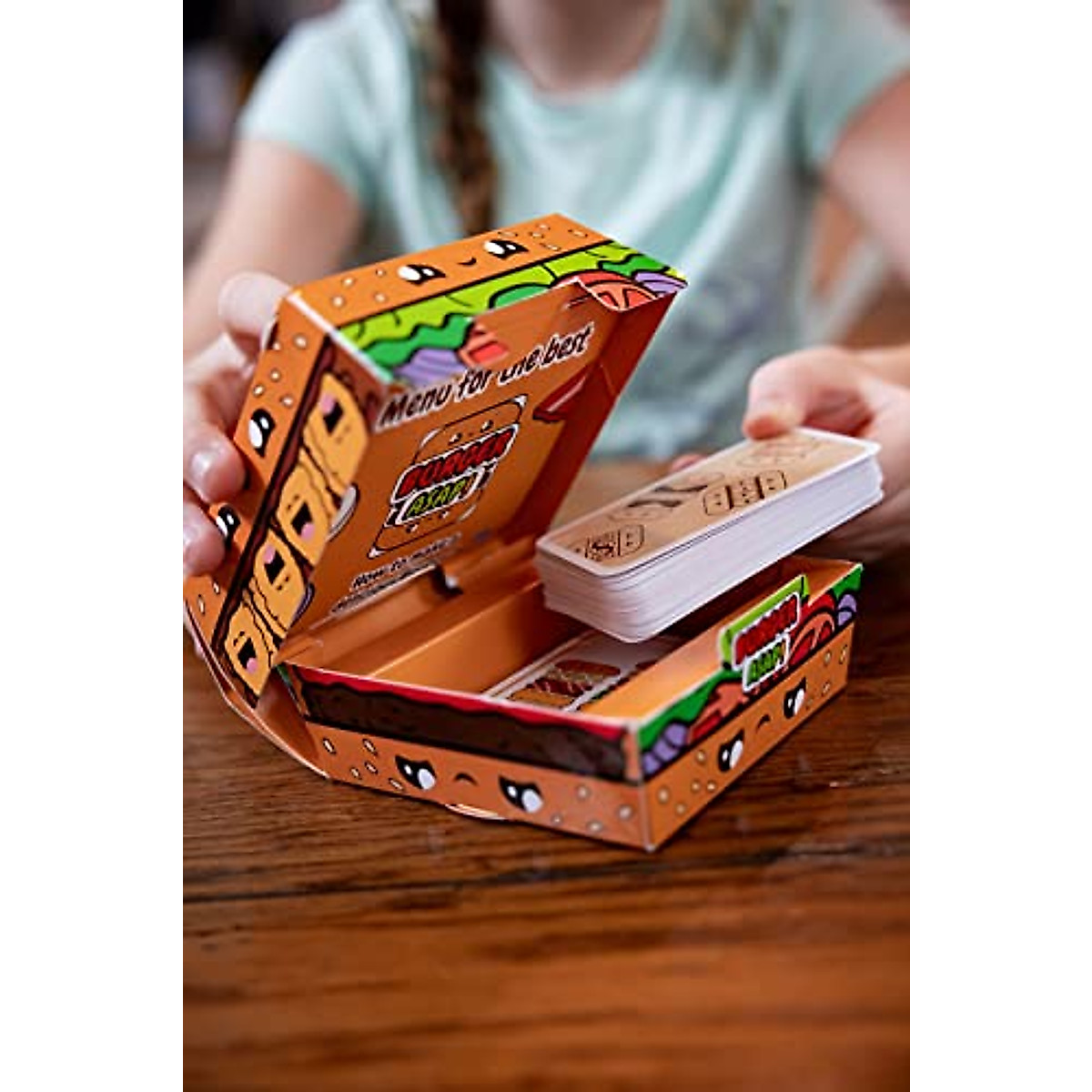 Blue Orange Games Burger ASAP! Card Game - Family or Kids Speed Matching Party Game for 2 to 5 Players. Recommended for Ages 7 & Up.