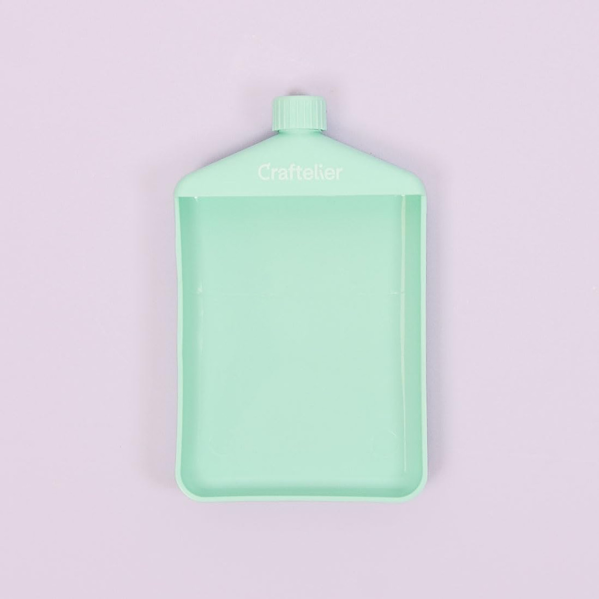 Craftelier - Rigid Tray for Glitter, Embossing Powders and Glitter | Ideal for Decorating Scrapbooking and Craft Projects | Includes Screw Cap | Turquoise Colour - Size 10,7 x 7 cm