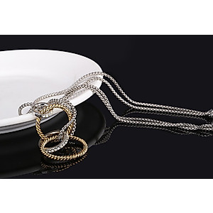 UNY Luxury Cable wire design linked Chain Necklace Women Fashion Jewelry drop Heart shape Unique Present