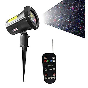 LedMAll® Remote Controllable RGB Moving Laser Outdoor Garden Landscape Light Red, Green and Blue