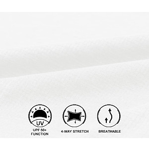 BGOWATU Women's Golf Polo Shirts Sleeveless Zip Up Collarless UPF 50+ Tennis T-Shirt Lightweight Quick Dry White L