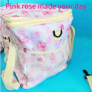 Athena's Elements Embroidery and Cross Stitch Storage Bag – Sewing, Embroidery and Cross Stitch Kits Carrying Bag – Premium Organizer Bag (Rose Pink)