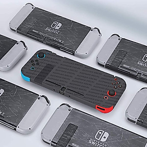 Stitch Vinyl Skin Decal Stickers for Nintendo Switch OLED Model 2021, Anime Protector Wrap Cover Protective Faceplate Full Set Console Joy-Con Dock (223)