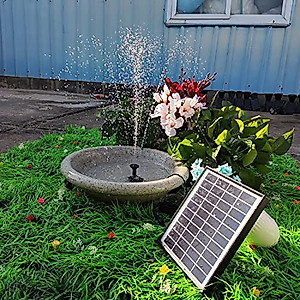 Lewisia 6W Solar Fountain Pump with Battery Backup for Patio Pool Koi Pond Bird Bath Garden Decoration Submersible Solar Powered Water Pump Kit