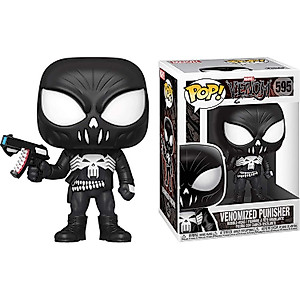 Marvel: Venom - Venomized Punisher Funko Pop! Vinyl Figure (Bundled with Compatible Pop Box Protector Case), Multicolored, 3.75 inches