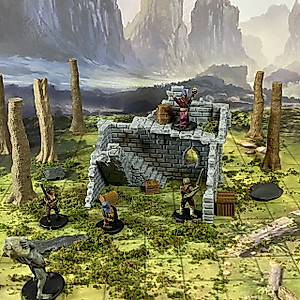 Extruded Gaming Building Ruins Set 3A