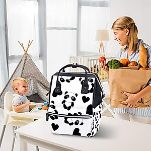 Panda Bear Heart Changing Bags Organizer Nappy Bags for Baby Care