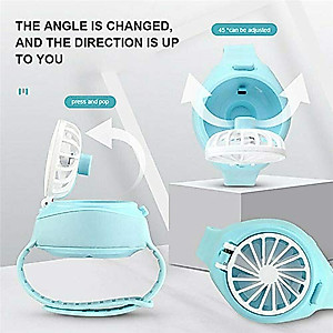 Nobranded Watch Mini Handheld Portable Fan with Comfortable Wrist Strap, Ultra-quiet Three-speed Electric Rechargeable Usb Folding Fashion Compact Small Fan, Office, Outdoor Travel Fan (green)