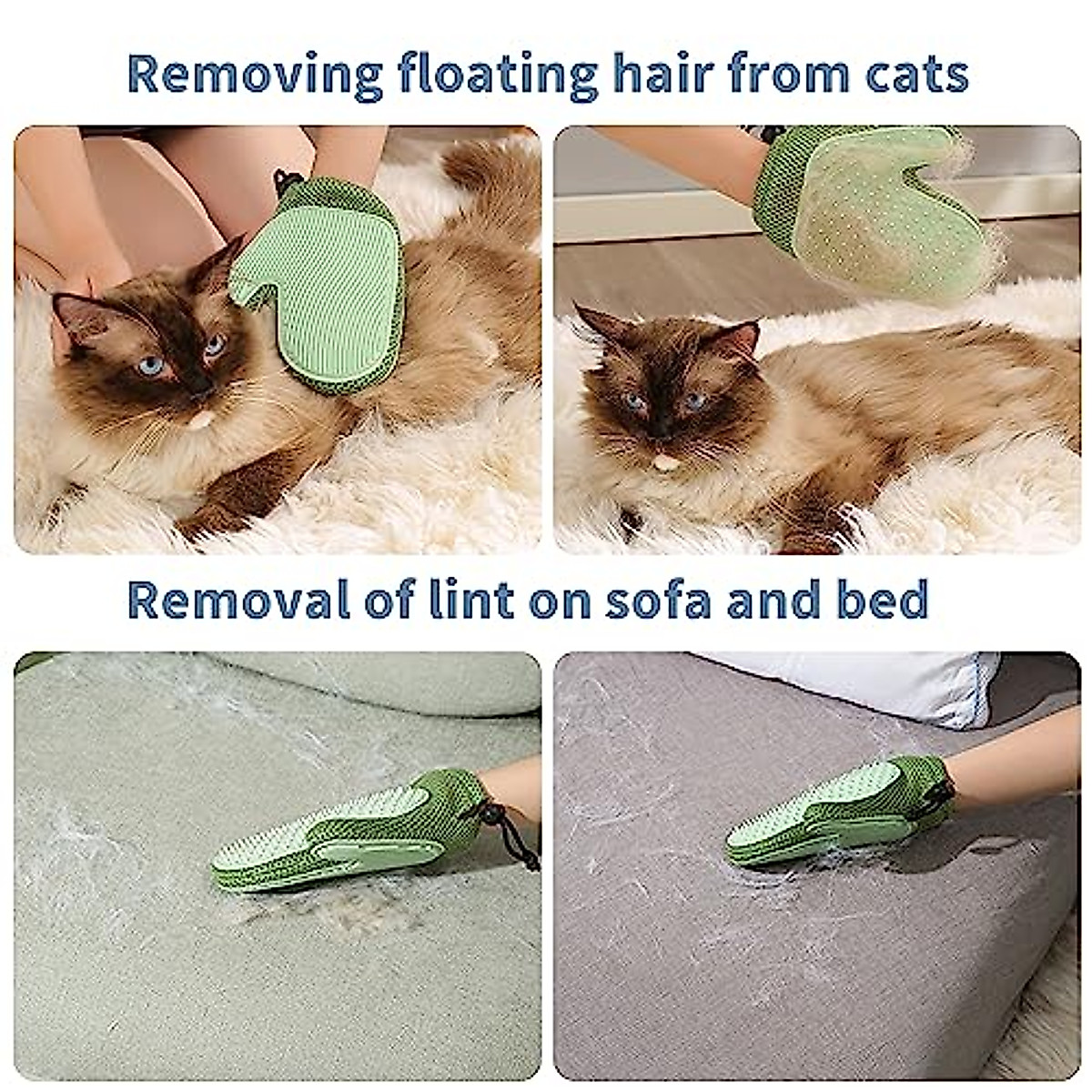 Gooad Cat Grooming Kit, Cat Clippers for Matted Hair, Cordless Cat Shaver for Long Hair, Low Noise Paw Trimmer, Cat Hair Trimmer for Grooming,Quiet Pet Hair Clippers Tools for Cats Dogs (Blue)