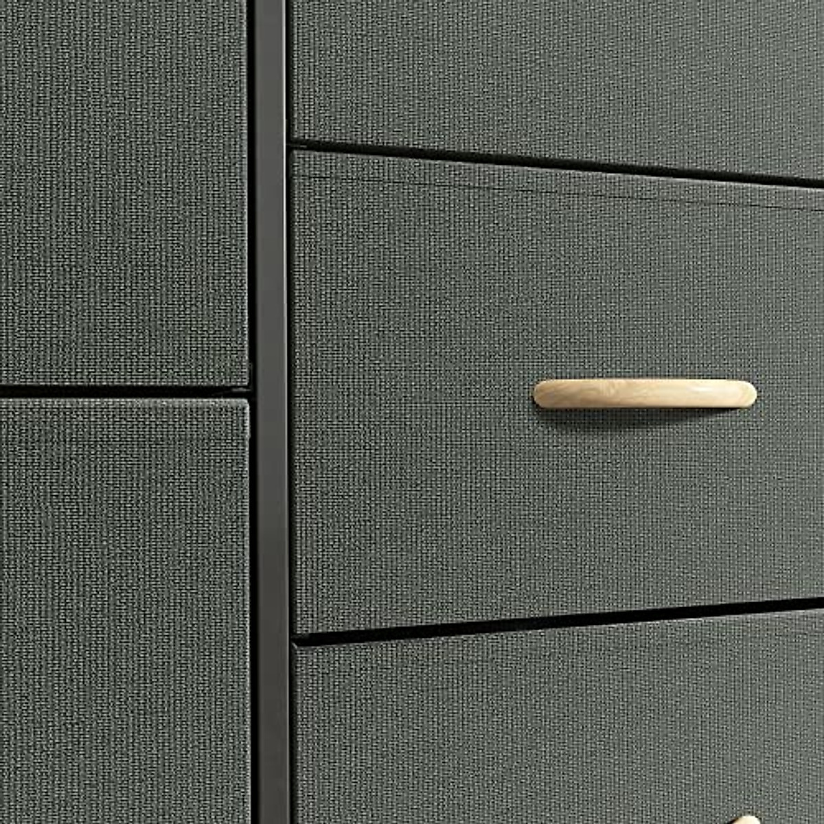 MAXCBD Nightstand Bedside Table Drawer Cabinet 5-Drawers Dresser Storage Closet Durable 5 Removable Fabric Wide Bamboo Shelves Crafted with A Wooden Tabletop and Metal Frame Storage Tower Dresser