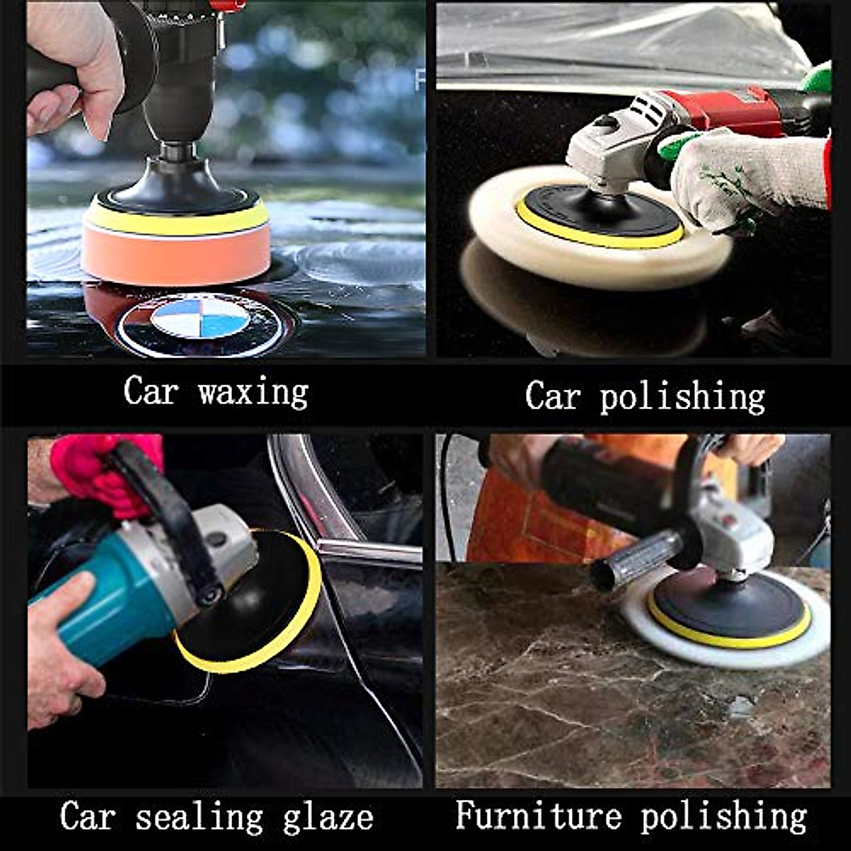 HIFROM 7-Inch/180mm Hook & Loop Backing Pad Orbital Sander Polisher Sanding Pad M14 Drill Adapter