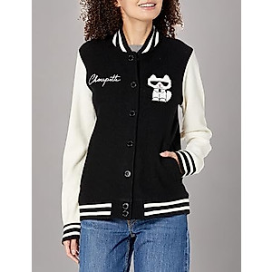 KARL LAGERFELD PARIS Women's Knit Bomber Jacket, Black, Medium