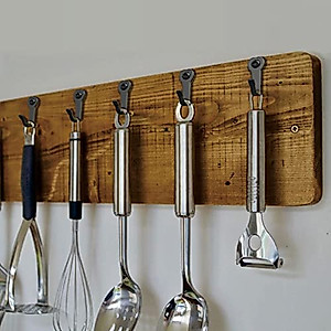 BREYDROK 15Pack Heavy Duty Iron Wall Coat Hook | Coat Hanger Hooks | Hooks for Wall | Mug Hooks with 30 Pieces Screws for Towel, Key, Robe, Coats, Scarf, Bag, Coffee Cup, Mugs, Cap