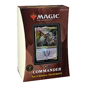 Magic The Gathering Strixhaven Commander Deck – Silverquill Statement (Black-White), 13+ years