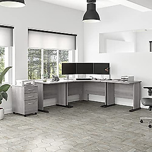 Bush Business Furniture Series A Corner Desk, 48W, Platinum Gray