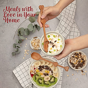 Wooden Soup Spoons with Heart Box, Girl Easter Gifts, Mens Easter Gifts, Set of 2 pc Small Heart Shaped Serving Spoons, Handmade Gifts, Engagement Gifts for Couples