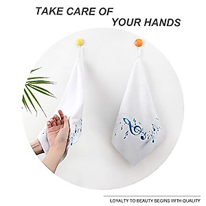 Lurnise Hand Towel Music Note Hand Towels Dish Towel Lanyard Design for Bathroom Kitchen Sports