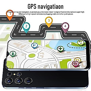 NIEGA Smartphone Unlocked Cell Phones S23 Ultra 6.82in HD Screen The Black Phone 3GB/32GB 6800mAh 128GB Extension Dual Sim Boost Mobile Phones Telefonos Glass Back Cover (Blue)