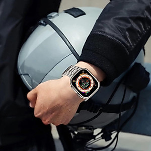 WINGLE Titanium Band for Apple Watch Ultra 2 Band 49mm 46mm 45mm 44mm 42mm Series 10 9 8 7 for Men Rugged Lightweight Titanium Apple Ultra Watch Metal Strap for iWatch Series SE 6 5 4 3 2 1, Titanium