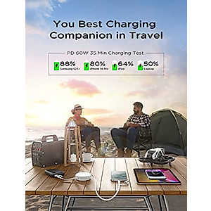 LISEN 4 in 1 Multi Charging Cable [Carry Anywhere] [Fast Charge All Devices] 60W PD USB C Charging Cable Retractable iPhone Charger Multiple Cord for Samsung Galaxy S23+/iPhone 14/Laptop/iPad(3.3FT)