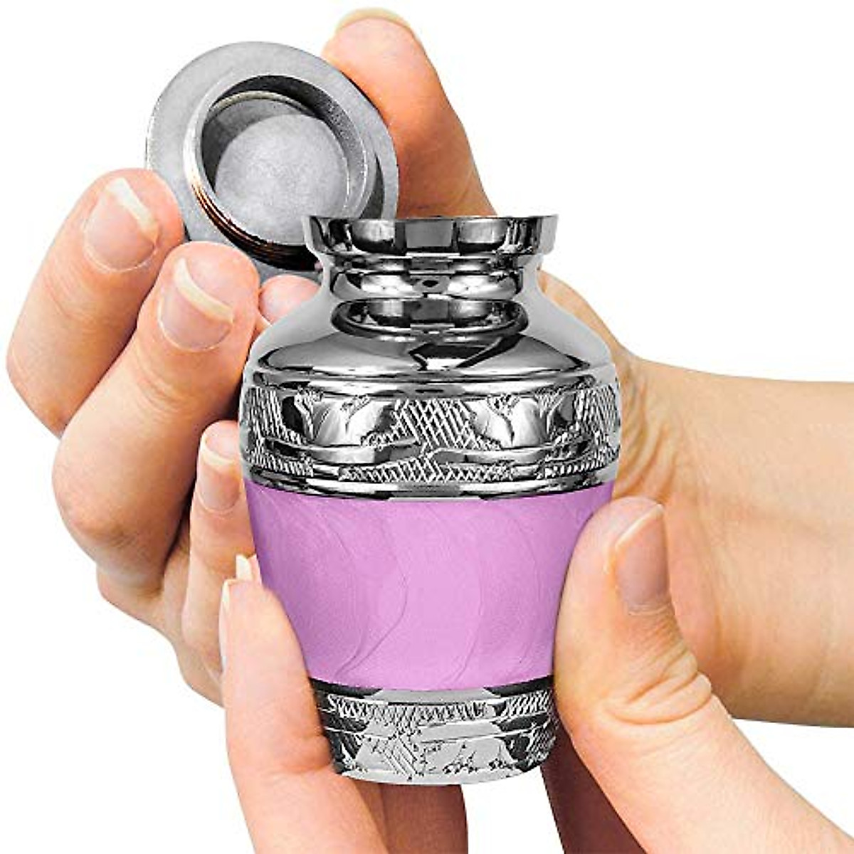 Trupoint Memorials Cremation Urns for Human Ashes - Decorative Urns, Urns for Human Ashes Female & Male, Urns for Ashes Adult Female, Funeral Urns - Light Pink, 1 Small Keepsake