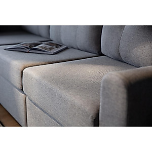 LINSY HOME Oversized Modular Sofa, Rubik III 4 Seat Modular Sectional Couch with 4 Ottomans, U Shaped Sleeper Sofa with Storage, All Covers Changeable Washable, Grey