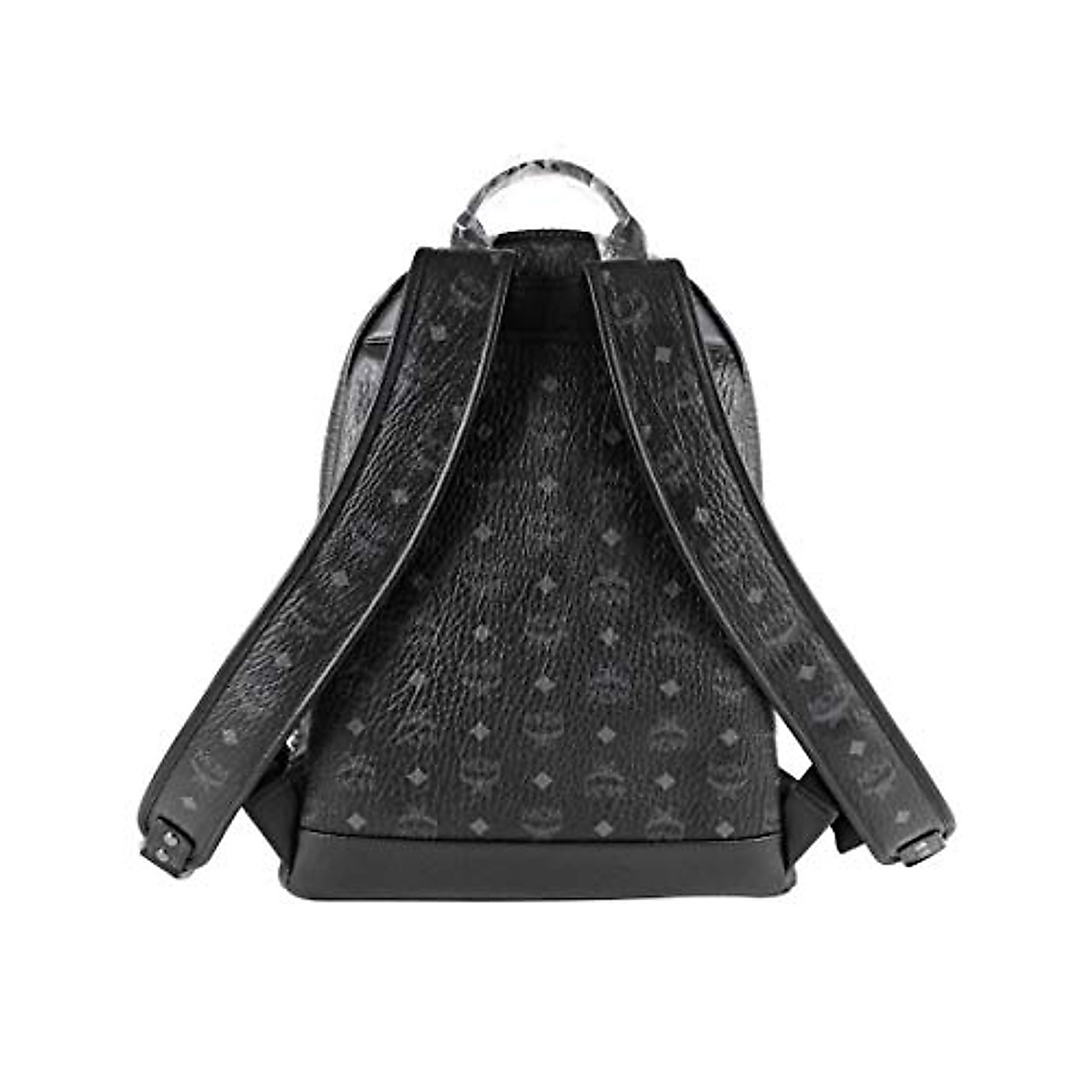 MCM Unisex Black Coated Canvas Studded Medium Backpack MMK8AVE55BK001