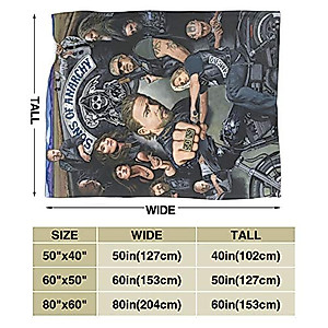 SKEGVINRE Sons of Anarchy Blanket Flannel Throw Blanket Soft Lightweight Winter Fuzzy Bed Blanket for Couch Sofa Bedroom 50"x40"