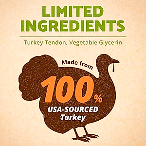 Afreschi Turkey Tendon Dog Treats for Signature Series, All Natural Human Grade Puppy Chew, Turkey Sourced from USA, Hypoallergenic, Easy to Digest, Rawhide Alternative, 40 Units/Box Bone (Small)